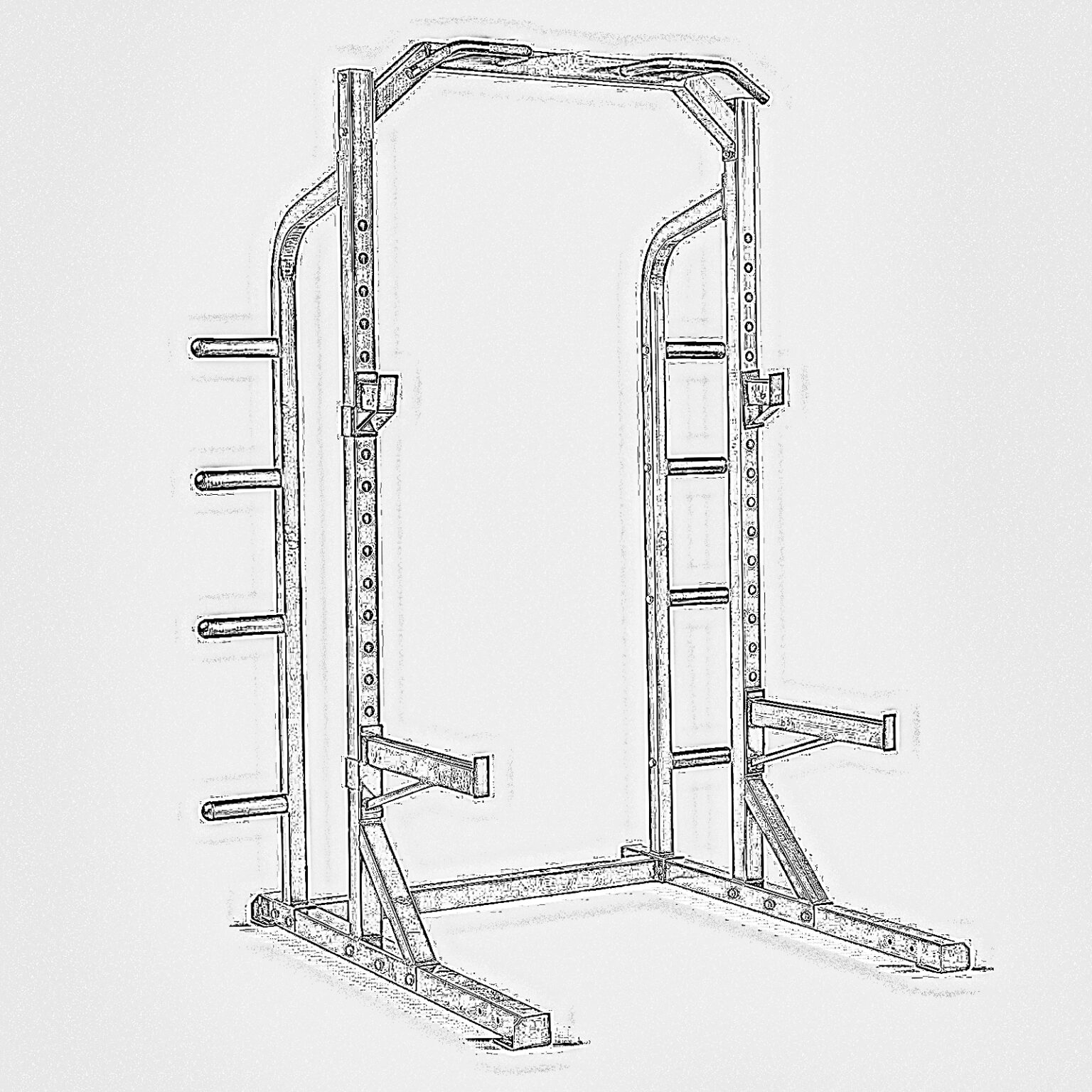 Gym Half Rack - PowerRackKing .COM
